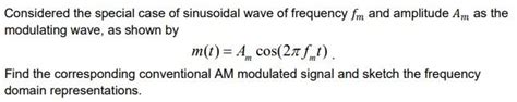 Considered The Special Case Of Sinusoidal Wave Of