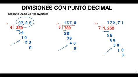 Divisiones Con Punto Decimal Youtube