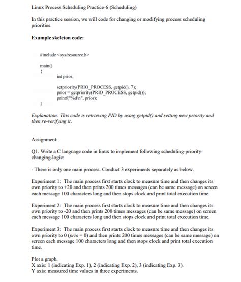 Solved Linux Process Scheduling Practice Scheduling In Chegg Com