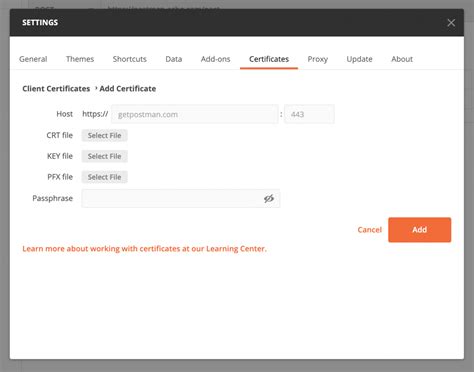 SSL TLS Managing Your Encryption Certificates In Postman Postman