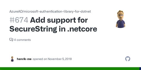 Add Support For Securestring In Netcore · Issue 674 · Azuread