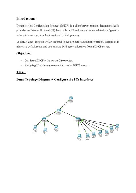 Solution Configuring Dhcp On Cisco Router Packet Tracer Studypool