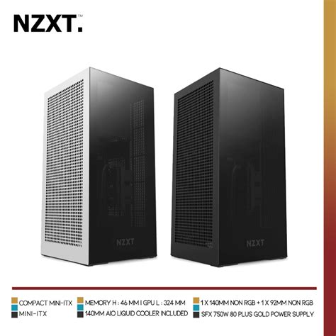 Jual Nzxt H1 V2 Mini Itx Case With Psu Aio And Riser Card Shopee Indonesia