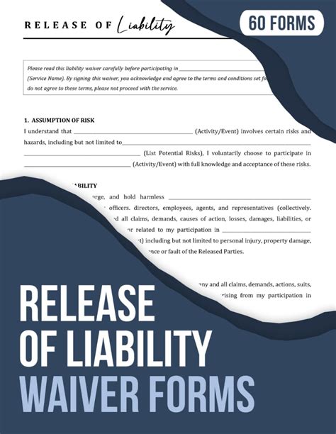 Release Of Liability Waiver Form Book Stay Protected From Unexpected Legal Claims With A