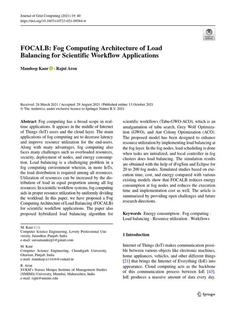 Task Pdf Internet Of Things Load Balancing Computing