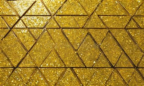Close Up View Textured Surface With Repeating Pattern Triangular Shapes In Varying Shades Yellow