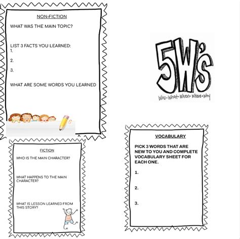 Text Summarizing Worksheet Templates Fiction And Non Fiction