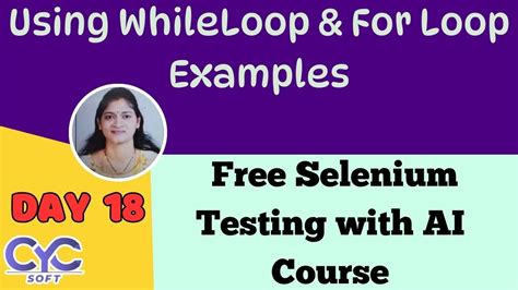 Using Whileloop And For Loop Examplessoftware Testing Course Kukatpally