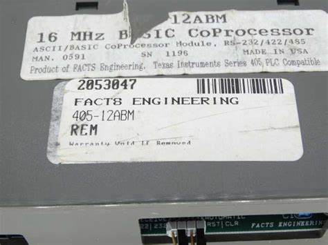 Automation Direct 405 12abm Plc Module