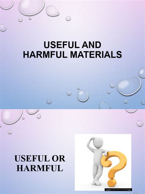 Useful And Harmful Materials Pdf Physical Sciences Chemical