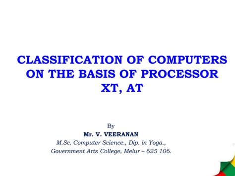 118 Types Of Computer And 1183 Classification Of Computers On The Basis Of Processorppt