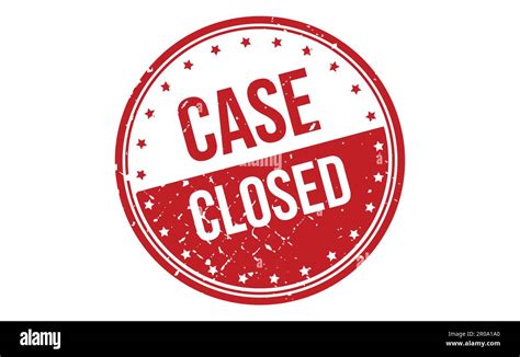 Case Closed Rubber Stamp Red Case Closed Rubber Grunge Stamp Seal
