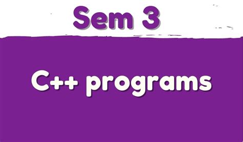 c programs sem 3