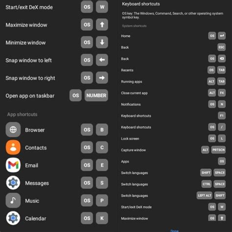 Keyboard Shortcuts One Ui 3 1 Dex Mode R Samsungdex