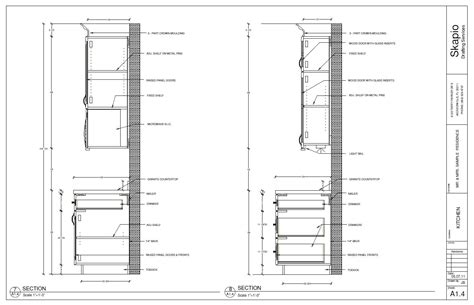 Kitchen Cabinet Section Drawing Things In The Kitchen