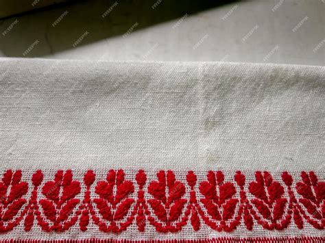 Premium Photo Tribal Pattern Assamese Gamusa Or Gamosa Of Northeast India Used For Textile