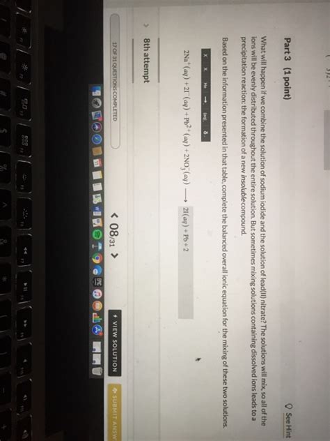 Solved 08 Question 3 Points Many Ionic Compounds Are Water Chegg Com