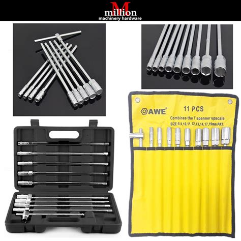 Millionhardware 10pcs T Handle Socket Wrench Set 8 19mm Shopee Malaysia