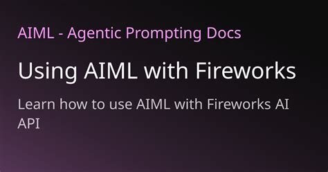 Using Aiml With Fireworks