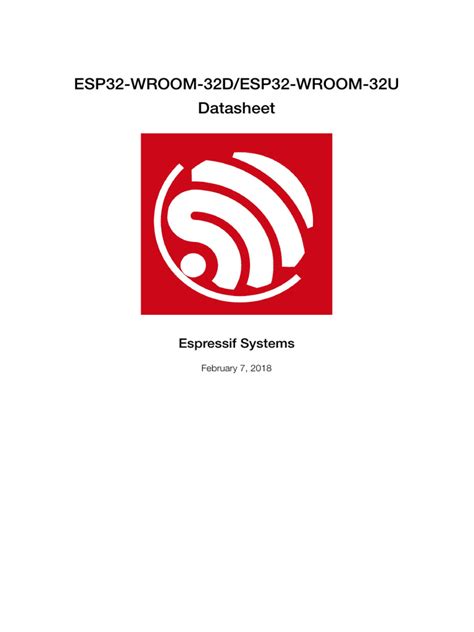 Espressif Systems Esp32 Wroom 32 Datasheet Pdf
