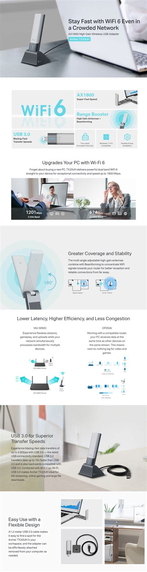 Tp Link Archer Tx Uh Ax High Gain Wireless Usb Adapter Umart Com Au