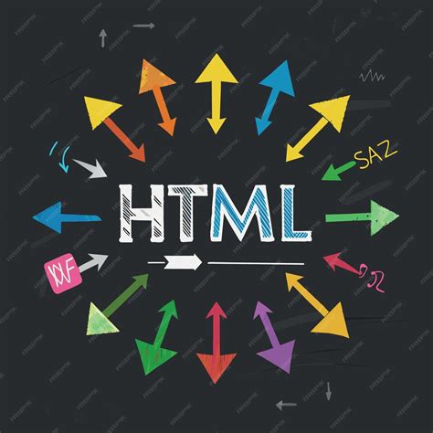 Premium Vector Html Coding Language Programming For Website Blog And Seo Concept Multi Color