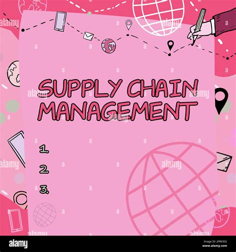 Conceptual Display Supply Chain Management Business Concept Aspects Of Modern Smart Company