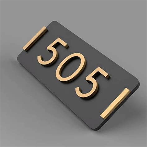 Custom Door Number Sign Acrylic House Numbers Stickers 4