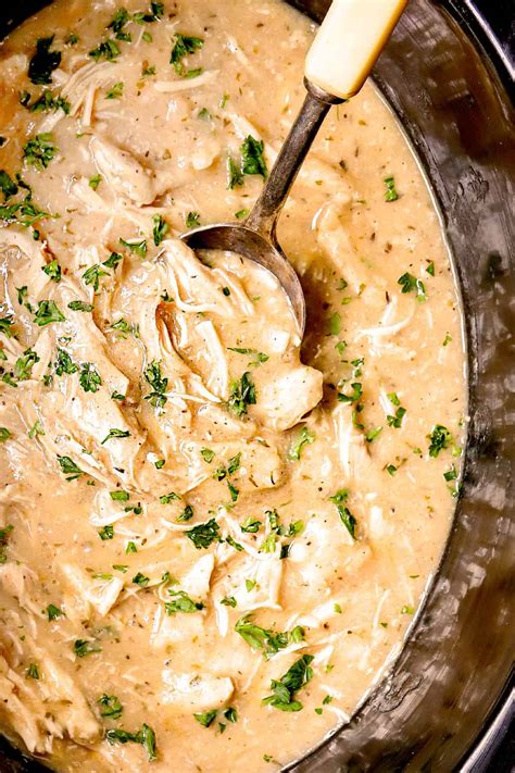 Best Crock Pot Chicken And Gravy No Condensed Soup Carlsbad Cravings