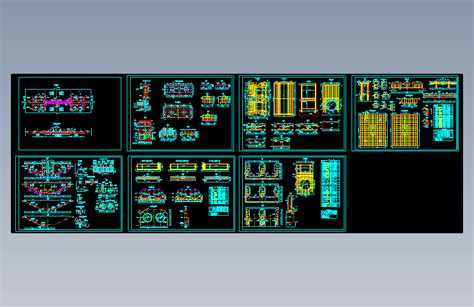 水闸全套设计图纸（共7张） Autocad 2013 模型图纸下载 懒石网