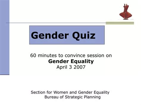 PPT Gender Quiz PowerPoint Presentation Free Download ID