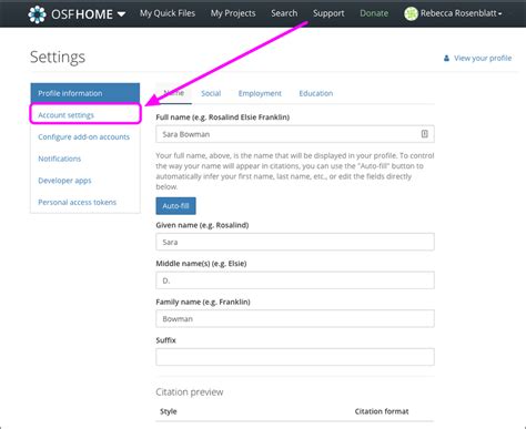 enable or disable two factor authentication osf support