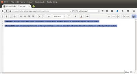 Etherpad Online Editor Providing Real Time Collaborative Editing Linuxlinks