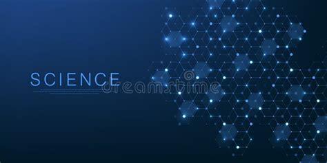 Technology Abstract Lines And Dots Connect Background With Hexagons Hexagons Connection Digital