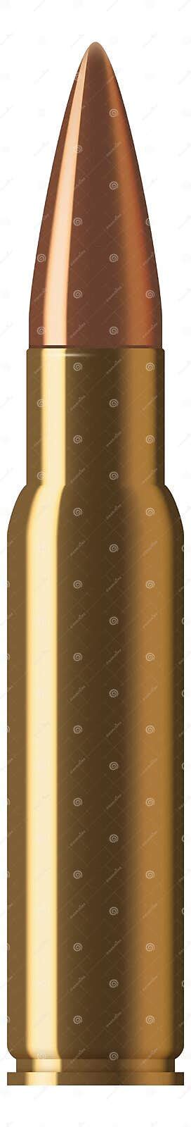 Shotgun Caliber Ammo Realistic Metal Bullet Mockup Stock Vector