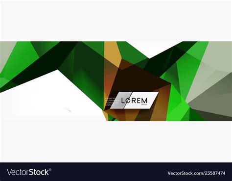 Mosaic Triangular Low Poly Style Abstract Vector Image