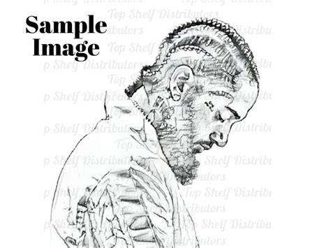Remembering Nipsey Hussle Abstract Sketch Portrait Printable Download