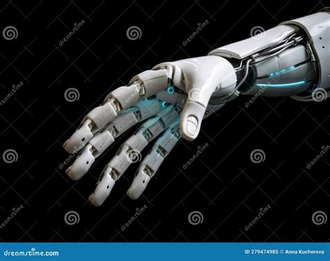 Robotic Arm Reaching Into Cleanroom And Retrieving Delicate Equipment Stock Image