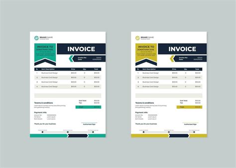 2 Color Business Invoice Template Money Bills Or Price Invoices And Payment Agreement Design
