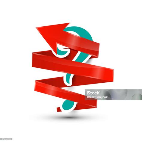 흰색 배경에 분리된 빨간색 3d 화살표 안에 물음표 벡터 0명에 대한 스톡 벡터 아트 및 기타 이미지 0명 3차원 형태 가격 Istock