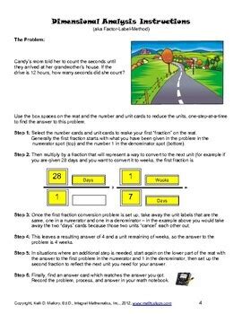Dimensional Analysis Aka Factor Label Method By Math Cut Ups TpT