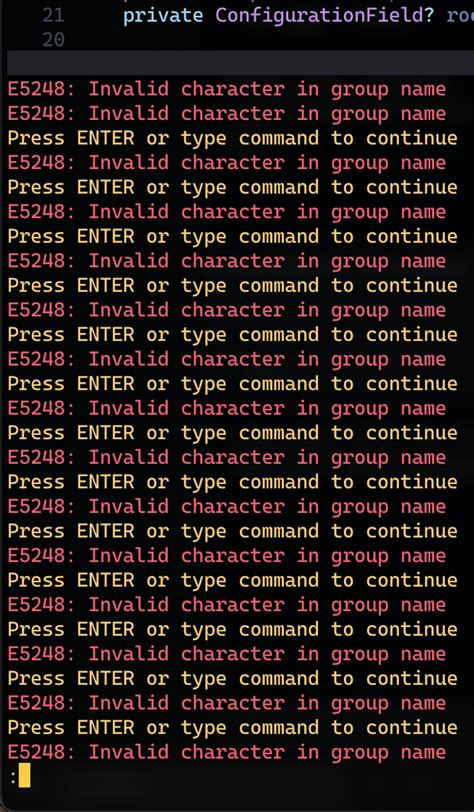 omnisharp giving e5248 invalid character in group name · issue 211 · williamboman mason