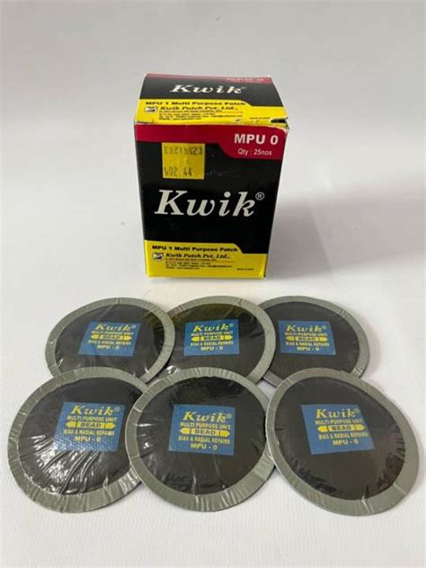 แผ่นปะซ่อมรูตะปู สำหรับยางแบบผ้าใบ แผ่นปะยางกลมสำหรับรถยนต์ Mpu 0 ขนาด 60มม 25 ชิ้น กล่อง