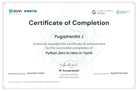 pugazhenthi j on linkedin python programming guvi iitmadras