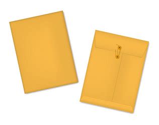 Closed Paper Envelope File Folder With String Vector Image