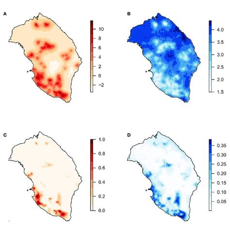Model With Principal Components And Spatial Effect A Mean And B Download Scientific
