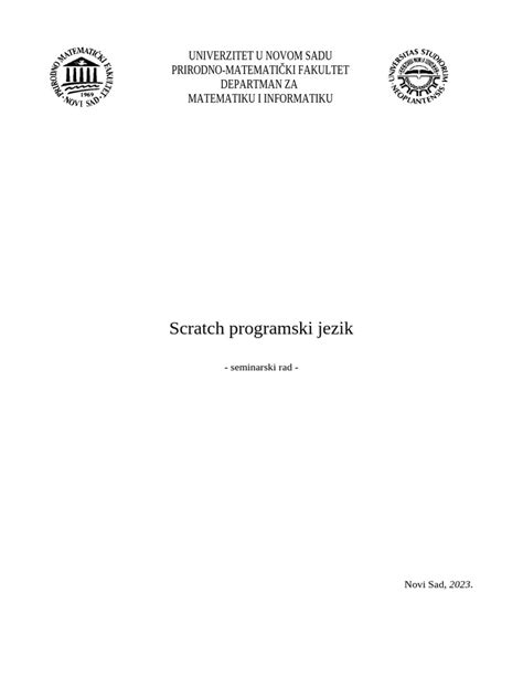Scratch Programski Jezik Pdf