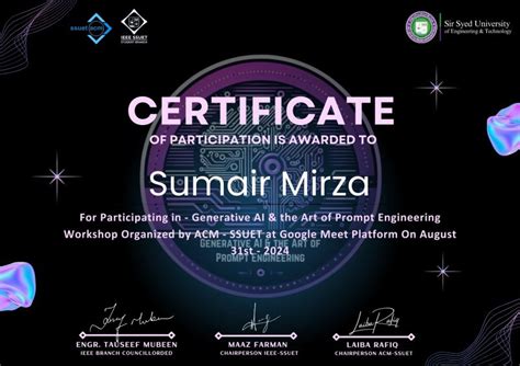 Generativeai Promptengineering Ai Ssuet Acm Continuouslearning Sumair Mirza