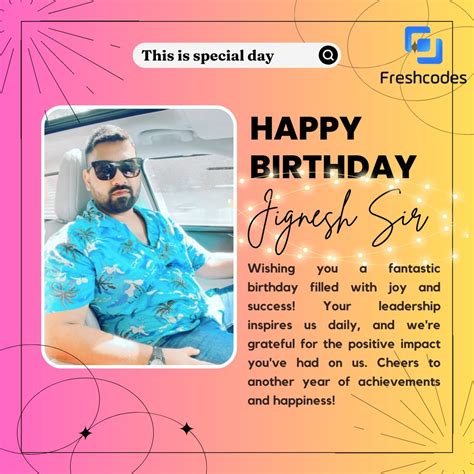 Hr Utsav Gajjar On Linkedin Wish You A Very Happy Birthday Jignesh Patgir Sir 🎂🥳