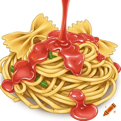 Cute Spaghetti Clipart